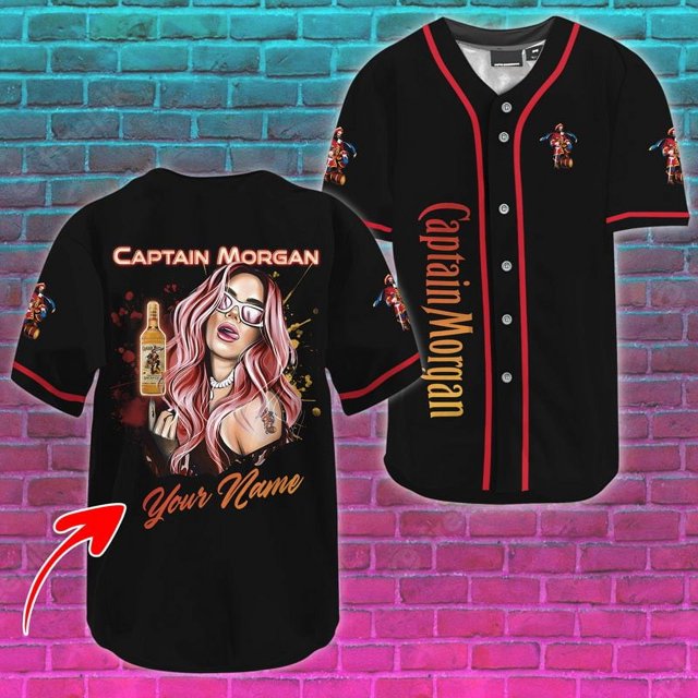 Captain Morgans Sweet Lady Baseball Jersey, Beer baseball jersey, coke ...