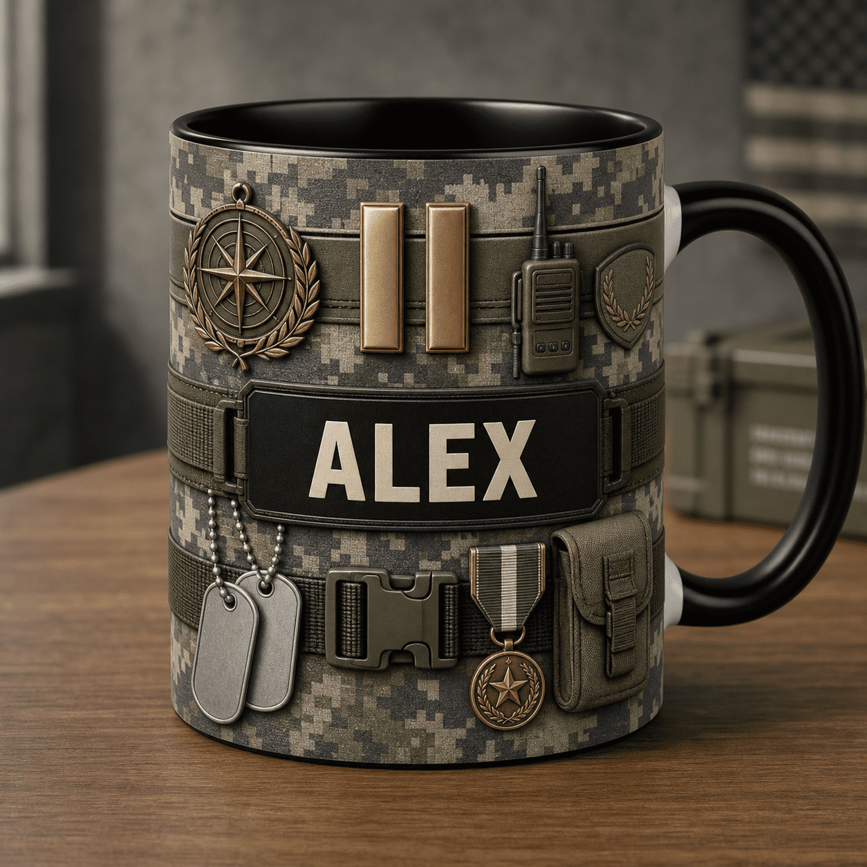 Captain Mug Custom Accent Mug for Military Officer Gift, Personalized ...