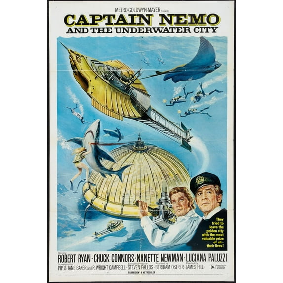 Captain Nemo Poster Metal Sign 8inx 12in Art Print on Metal 8x12 Multi ...