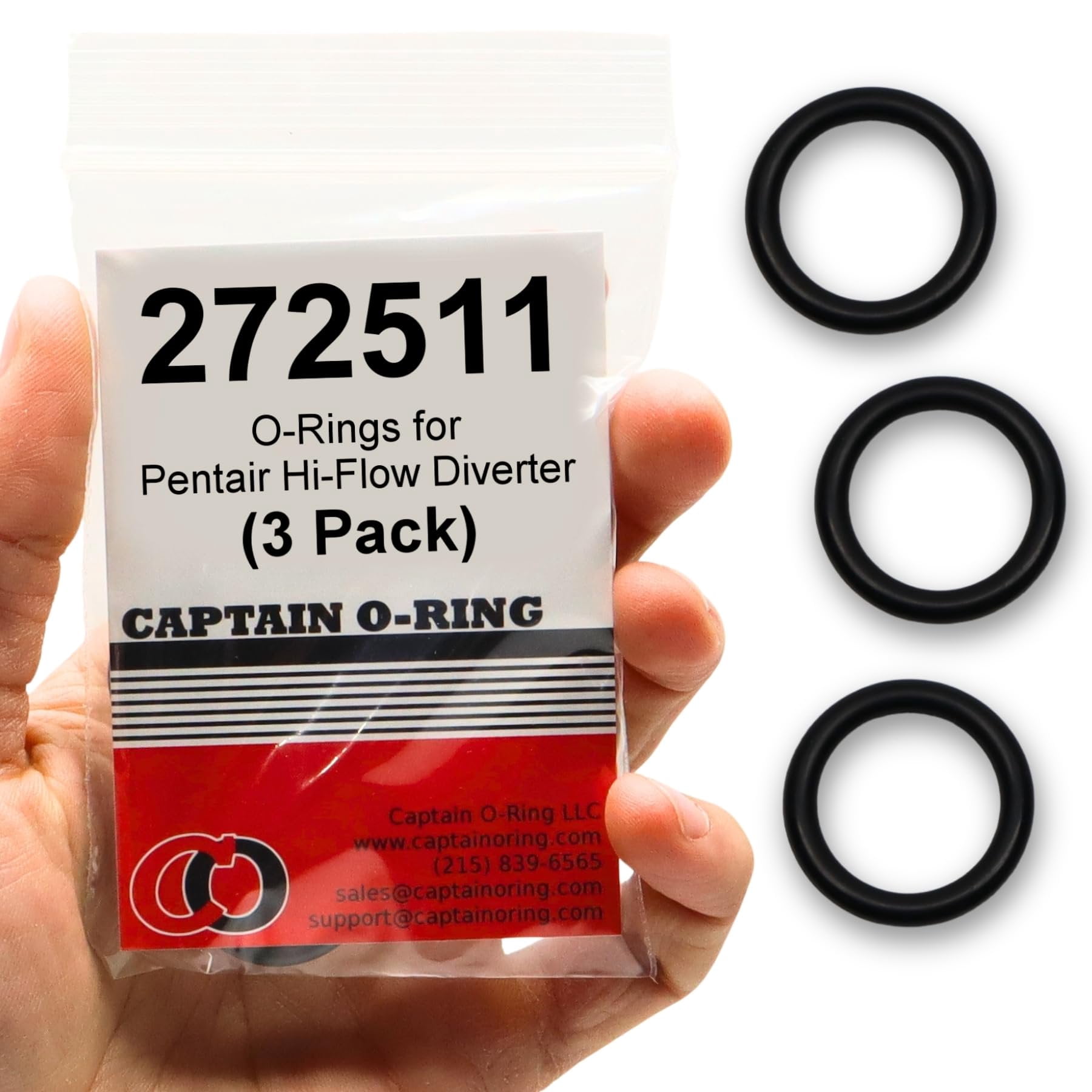Captain O-Ring Replacement 272511 O-Rings for Pentair Hi-Flow 1.5 Six ...