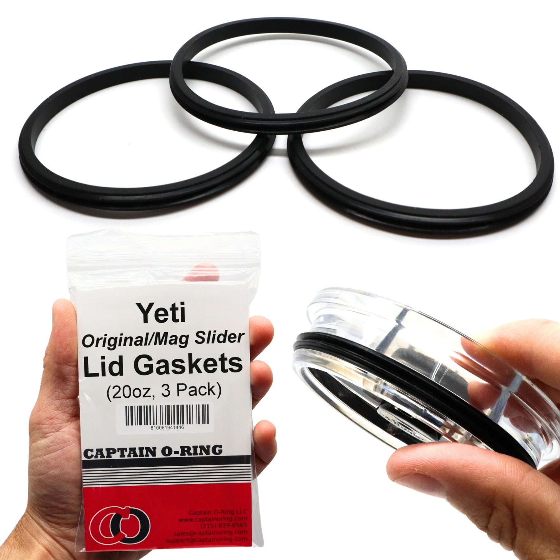 Captain O-Ring Replacement Silicone Gaskets, Leakproof Lid Seals for ...