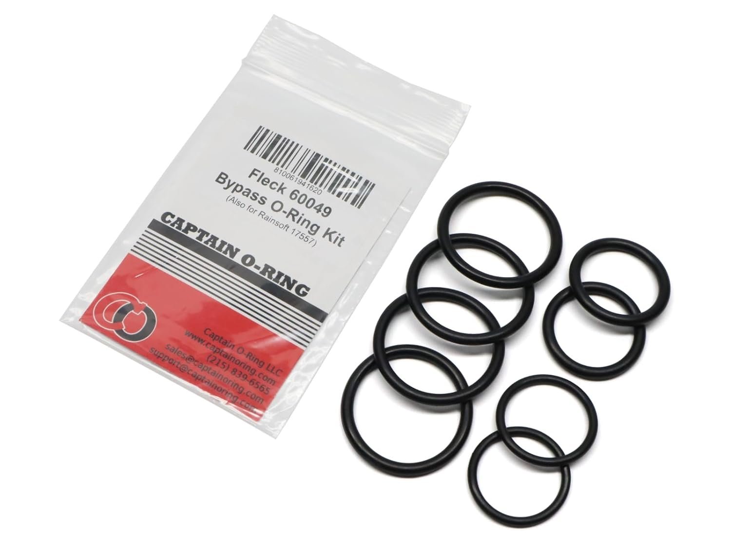 Captain O-Ring Replacement O-Ring Kit for Fleck 60049, Rainsoft 17557 ...