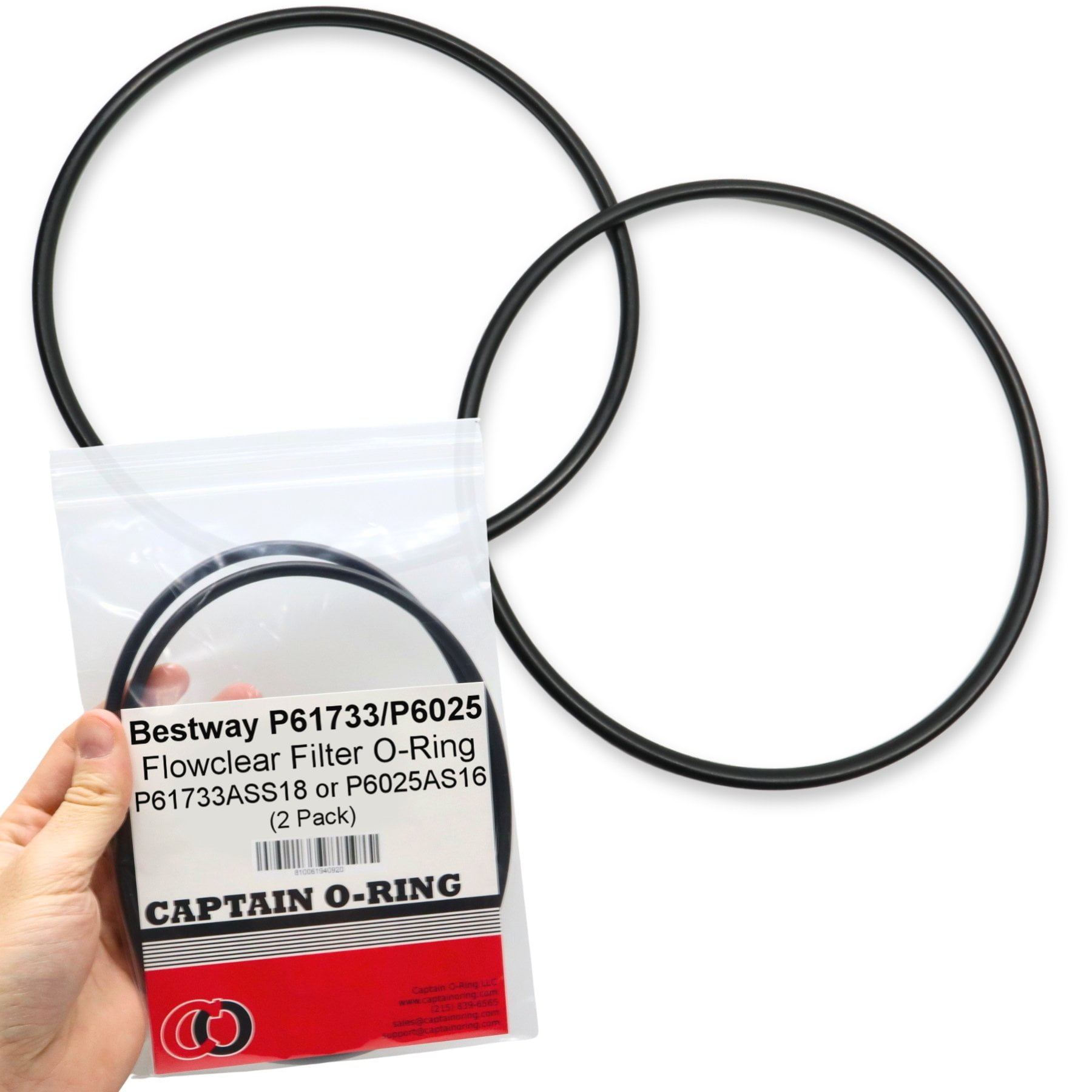 Captain O-Ring Replacement PART P61733/P6025 for Filter Pumps - 2 Pack ...