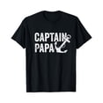 Captain Papa Pontoon Souvenir Lake Sailor Fishing Boating Paternal T ...