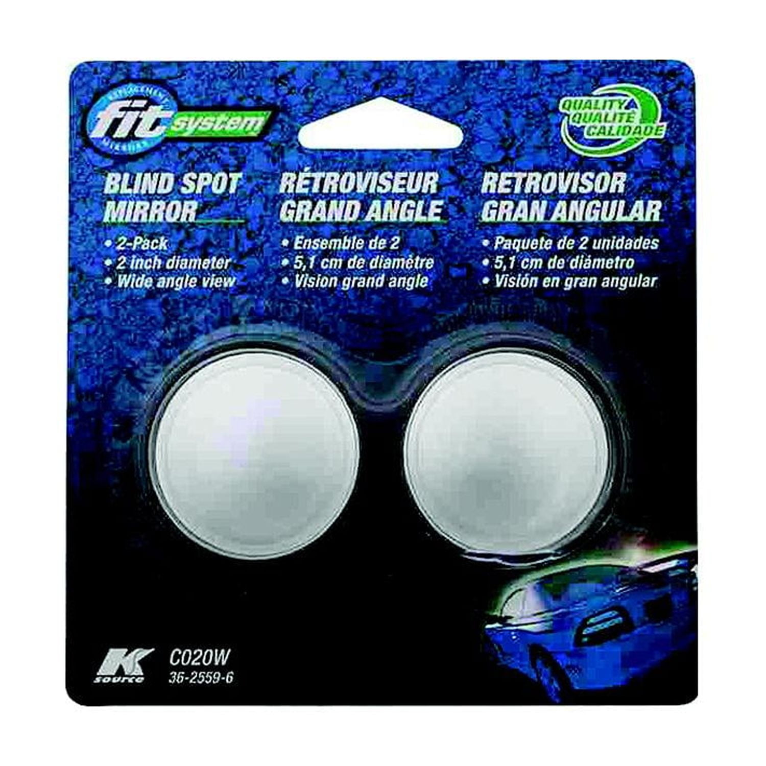 Captain Phab C020W K-Source Stick-On Mirror, 2/pk - Walmart.com