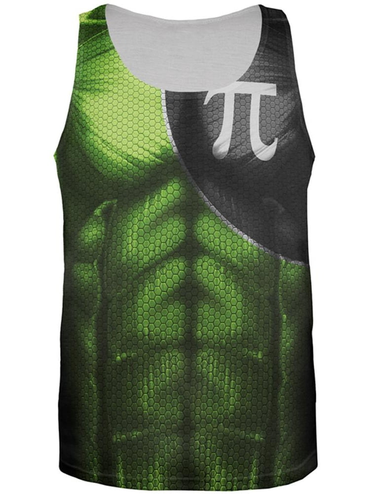 Captain Pi the Irrational Superhero All Over Mens Tank Top Multi X-LG ...