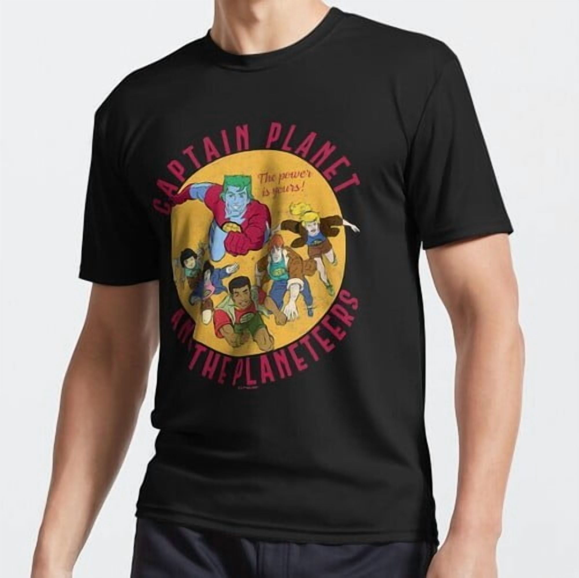 Captain Planet And The Planeteers Retro Logo Active T-Shirt - Walmart.com