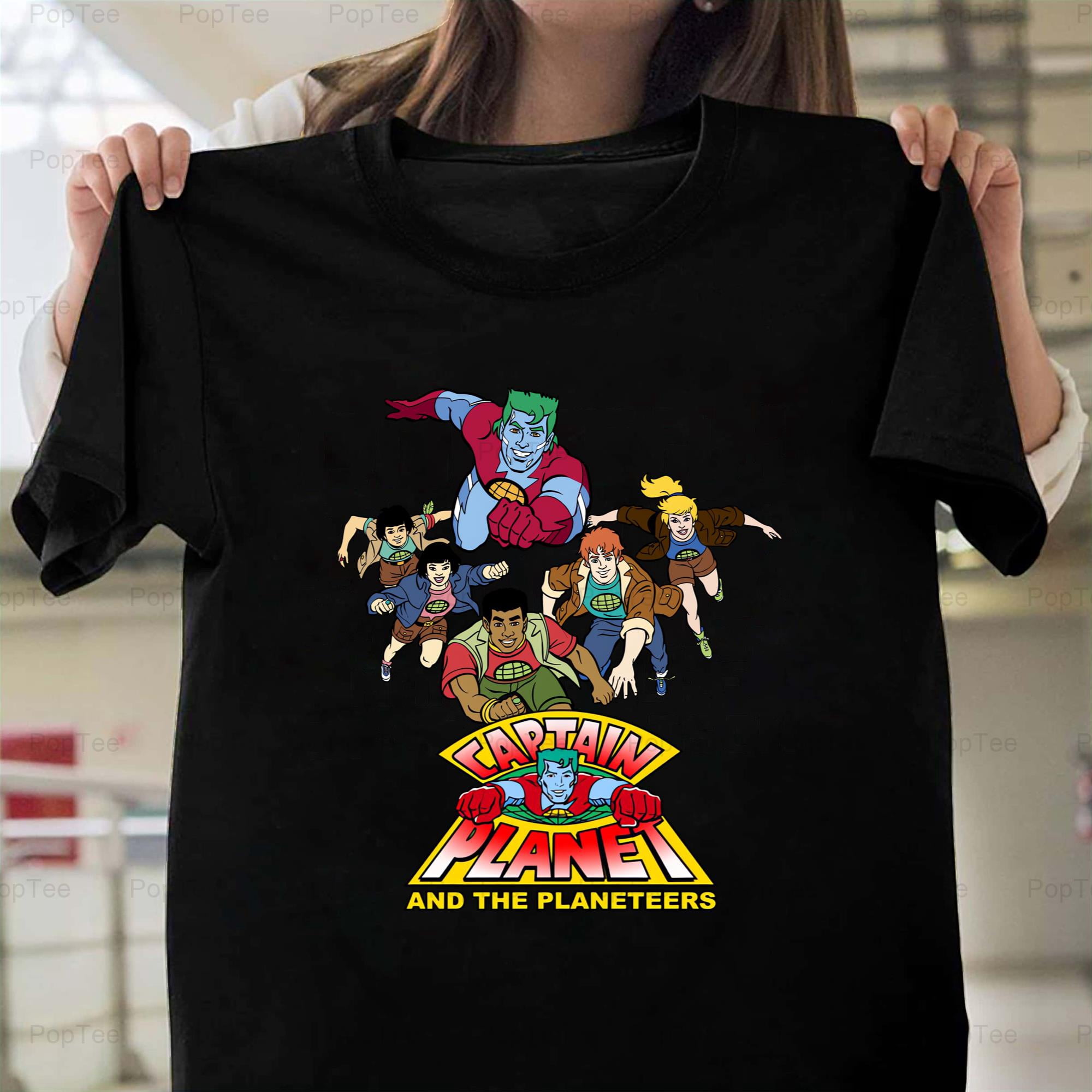 Captain Planet and the Planeteers Retro 90s Cartoon Group T-Shirt ...