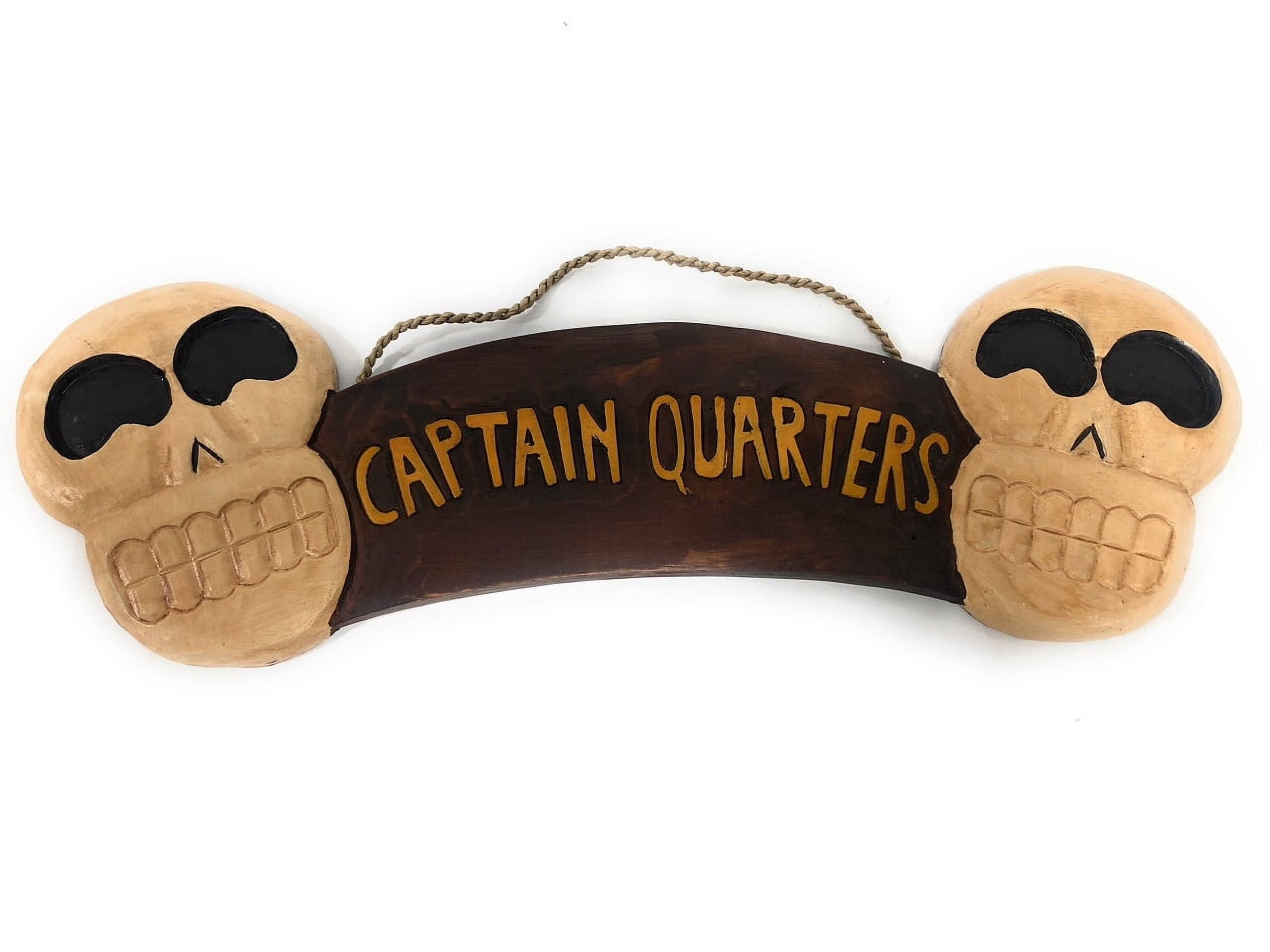 Captain Quarters Sign 24" w/ Skulls - Crossbones Decor | #dpt526660 ...
