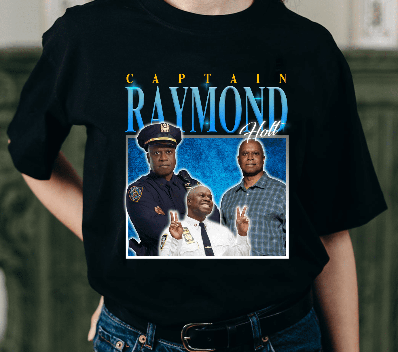 Captain Raymond Holt Homage T-Shirt, Brooklyn Nine-Nine TV Series Shirt, 99th Precinct Captain ...