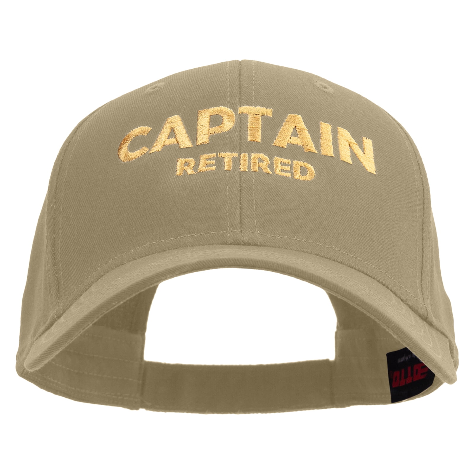 Captain Retired Embroiderd Low Profile Cap - Khaki OSFM - Walmart.com