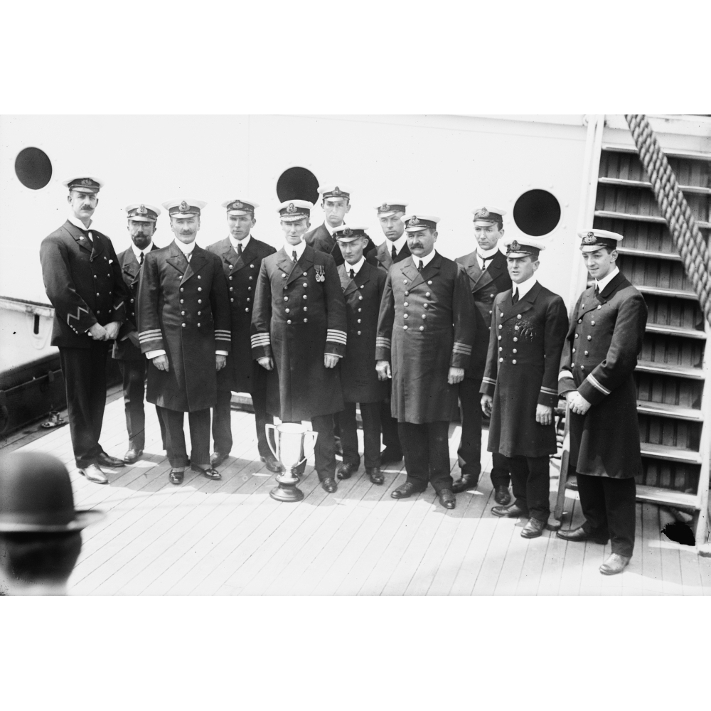 Captain Rostron & under officers of Carpathia Poster Print by George G ...