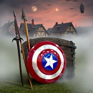 Captain Round America Shield, Marl Movie Captain Metal Replica Round ...