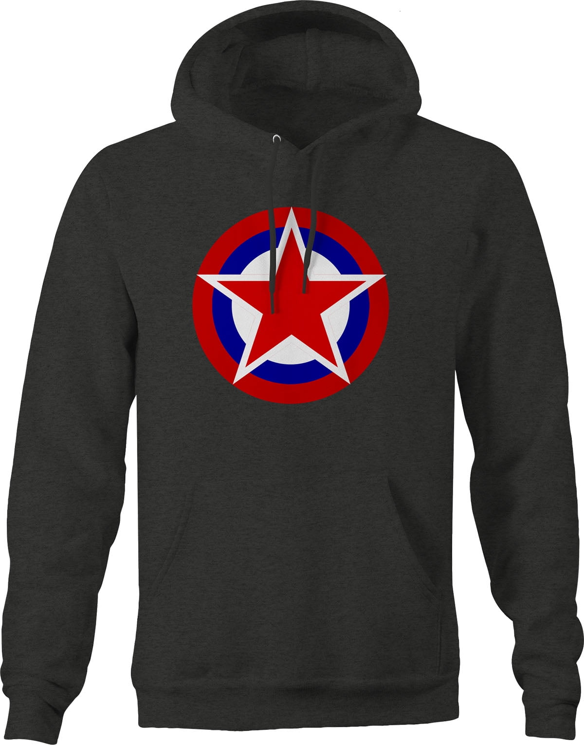 Captain Shield America Red White Blue Graphic Hoodies Xlarge Dark Gray ...