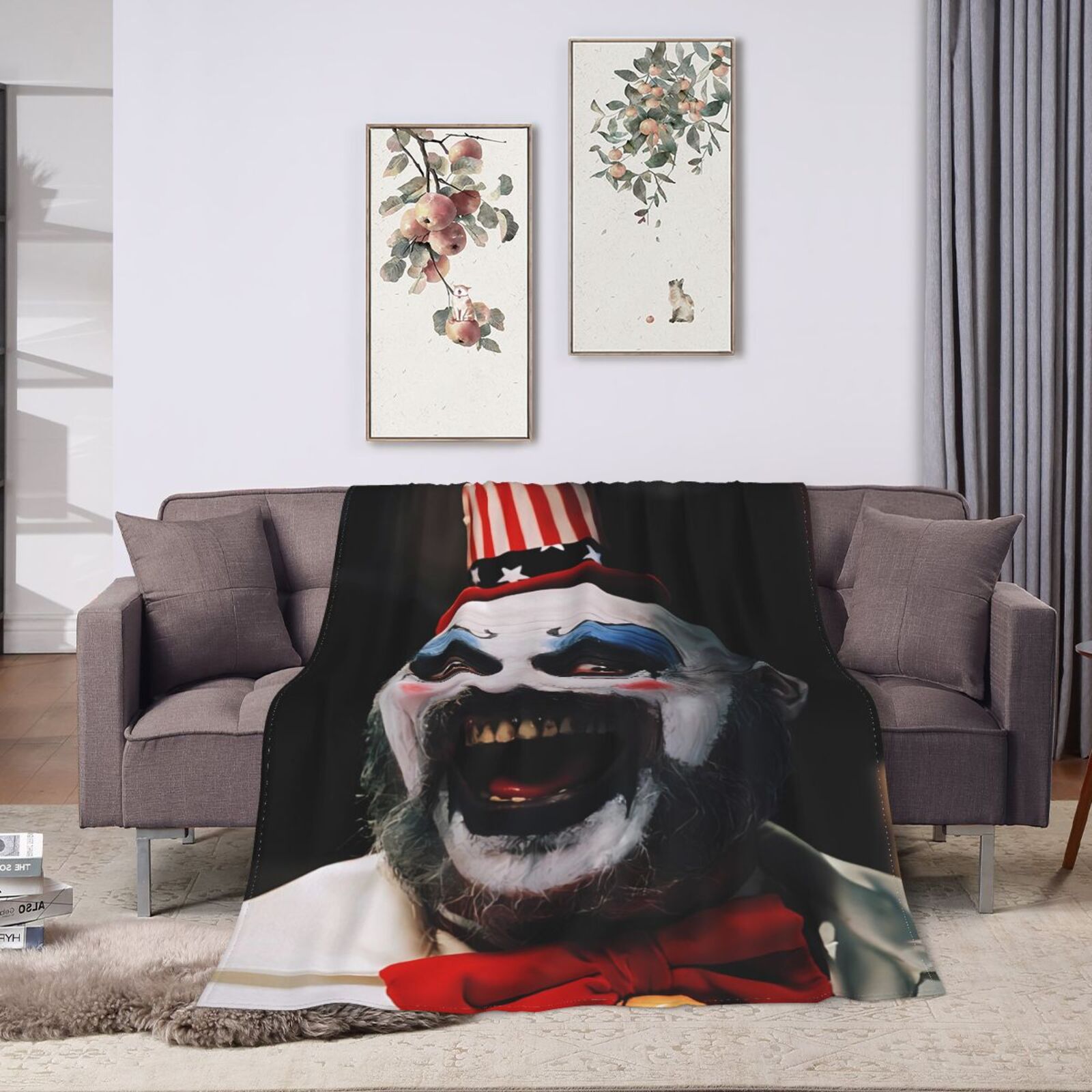 Captain Spaulding Blanket Lightweight Cozy Bed Blankets Soft Flannel ...