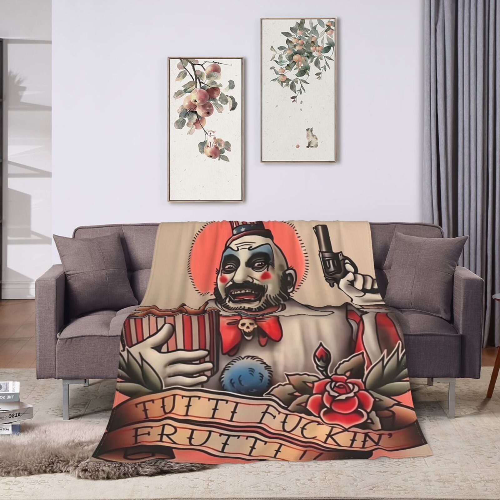 Captain Spaulding Blanket Lightweight Cozy Bed Blankets Soft Flannel ...