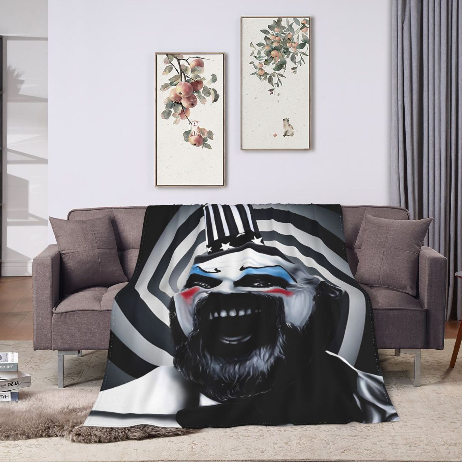 Captain Spaulding Blanket Lightweight Cozy Bed Blankets Soft Flannel ...