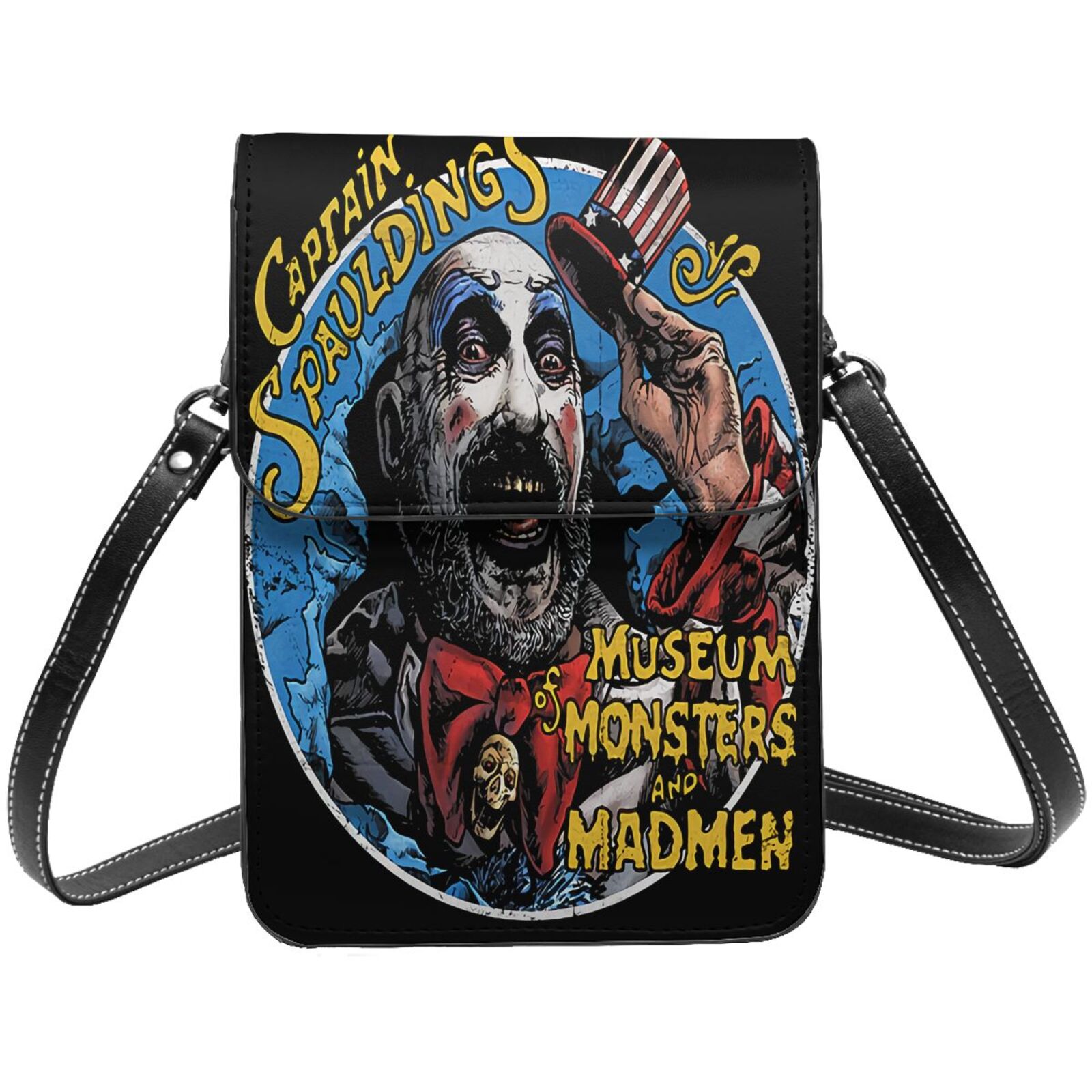 Captain Spaulding Small Crossbody Bag for Women Men Leather Cell Phone ...