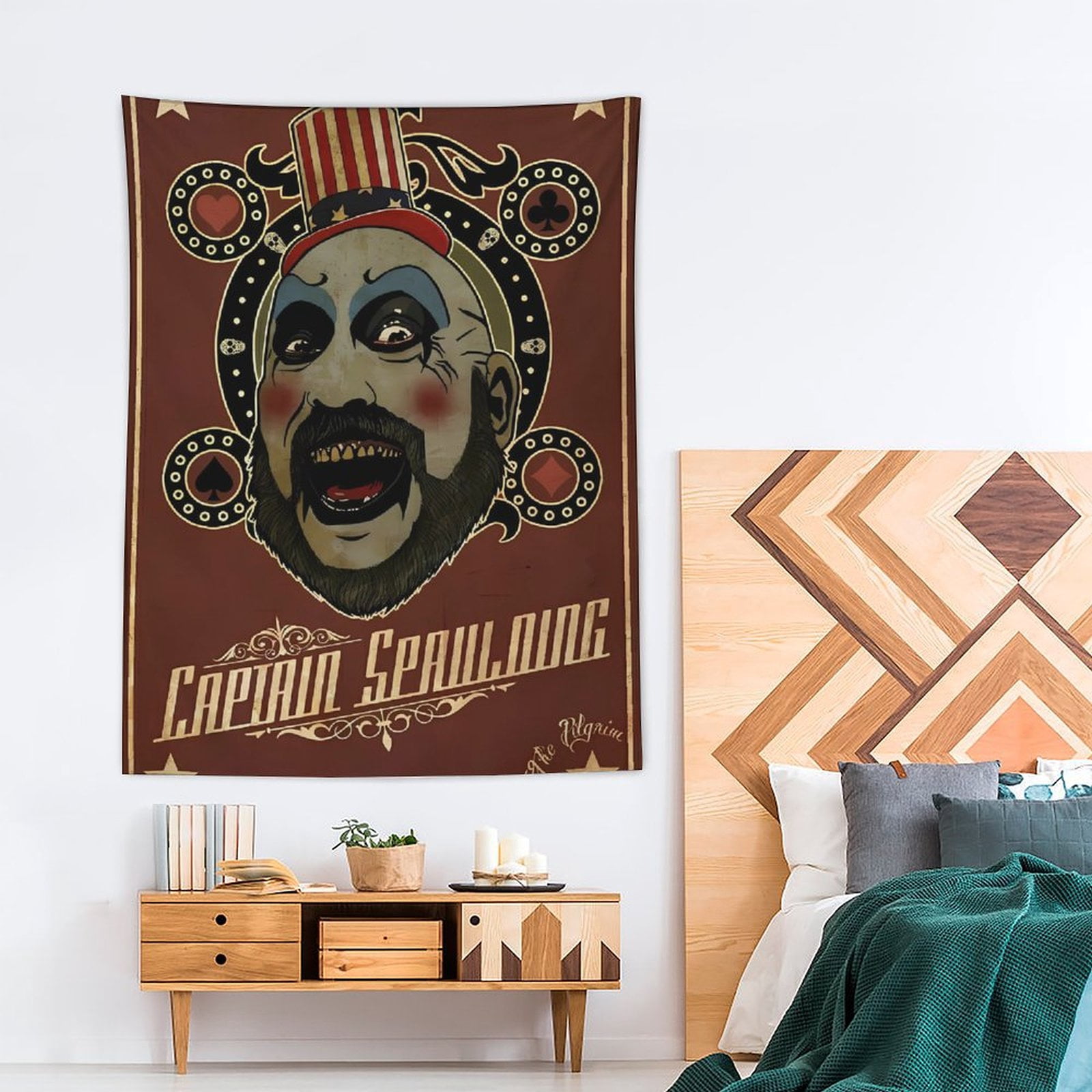 Captain Spaulding Tapestry Bedroom Indie Vertical Tapestry Wall Hanging ...