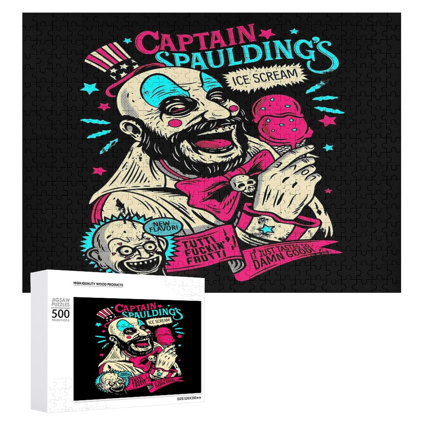 Captain Spaulding Wooden Picture Puzzle-Eco-Friendly Wood, Educational ...