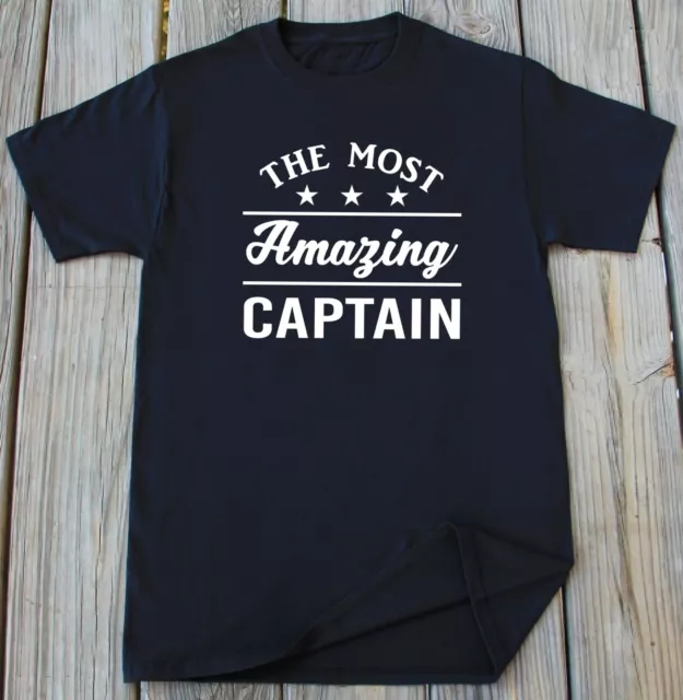 Captain T-Shirt Boat Command Of Ship Sailing Sailor Funny Tee Unisex S ...