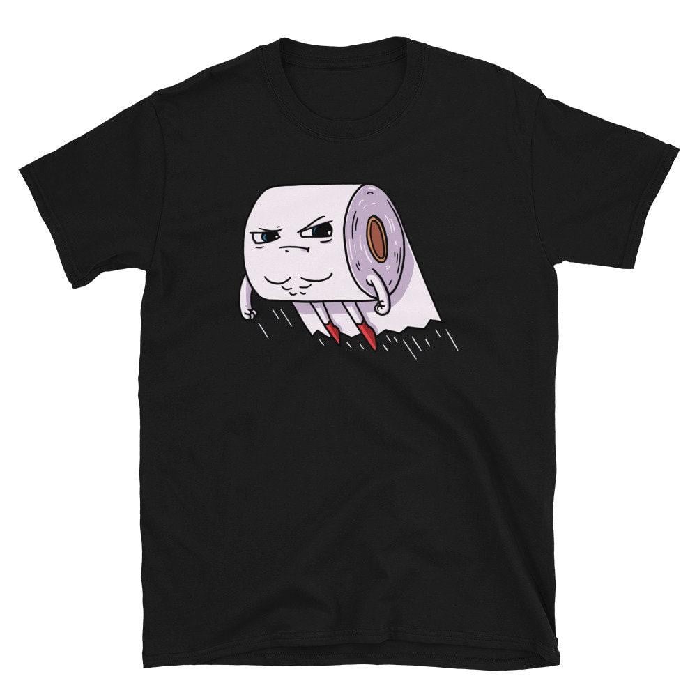 Captain Toilet Paper Everyday Super Hero Toilet Paper Shortage TP Roll Poo Emoji T-Shirt Unisex ...