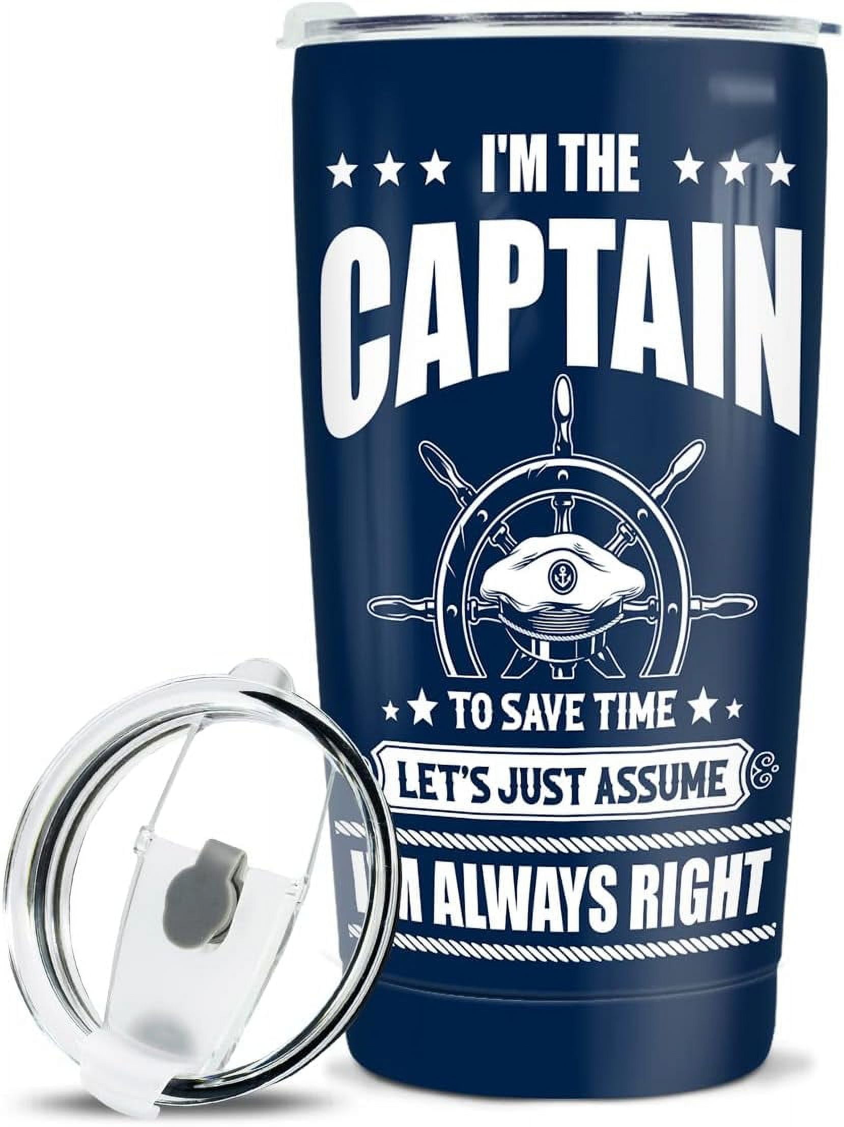 Captain Tumbler I''m The Captain & I''m Always Right Boating Tumbler ...