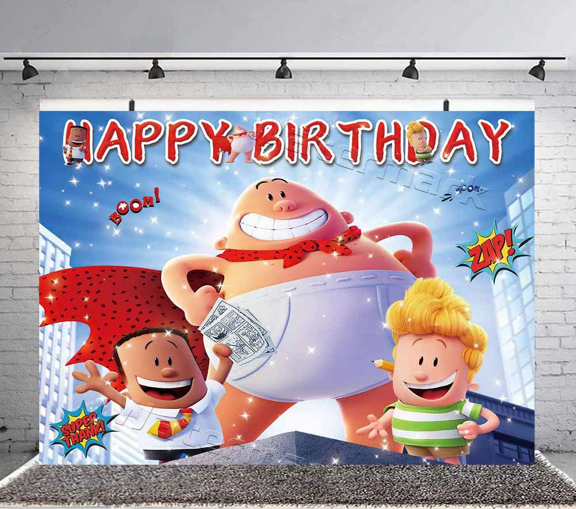 Captain Underpants Backdrop Banner Party Supplies Poster Movie Theme ...
