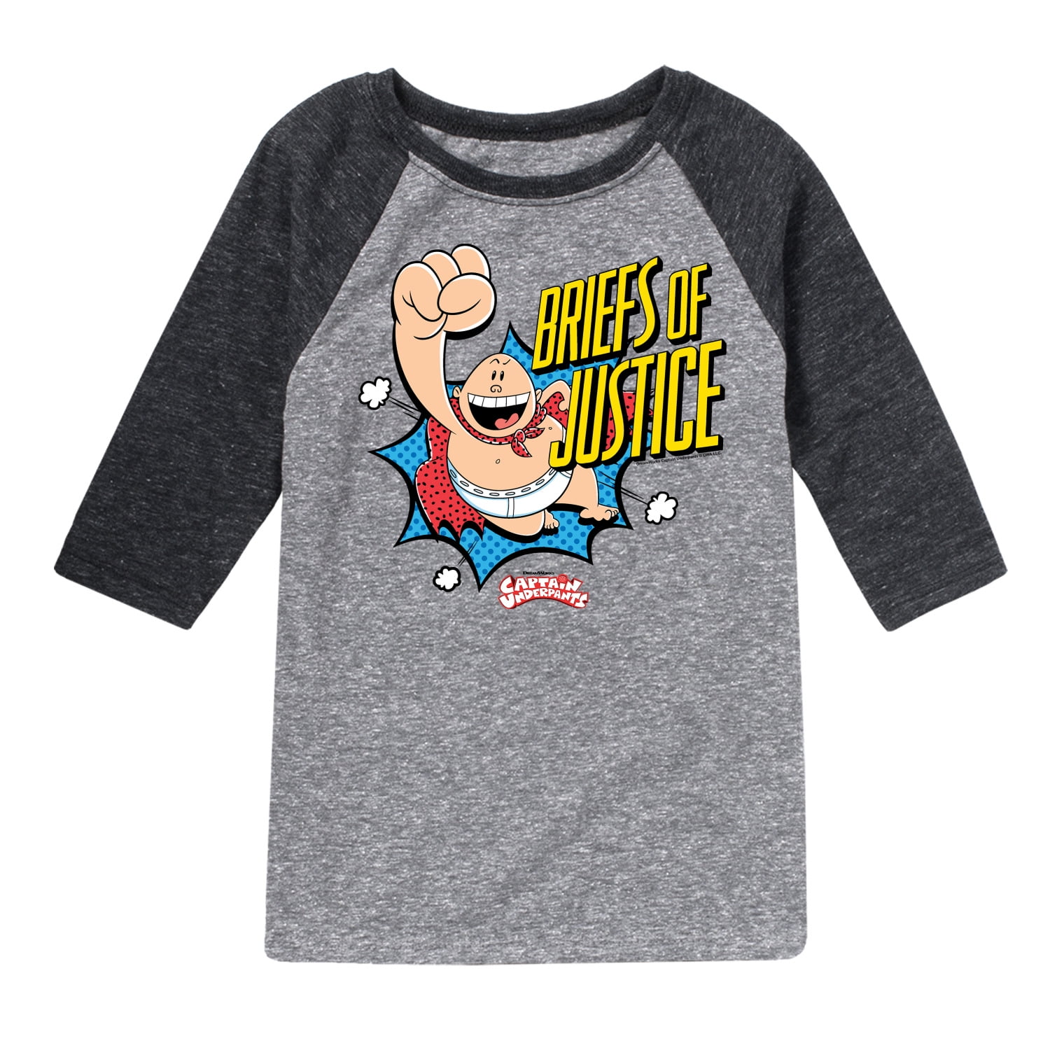 Captain Underpants - Briefs Of Justice - Toddler & Youth Raglan Graphic ...