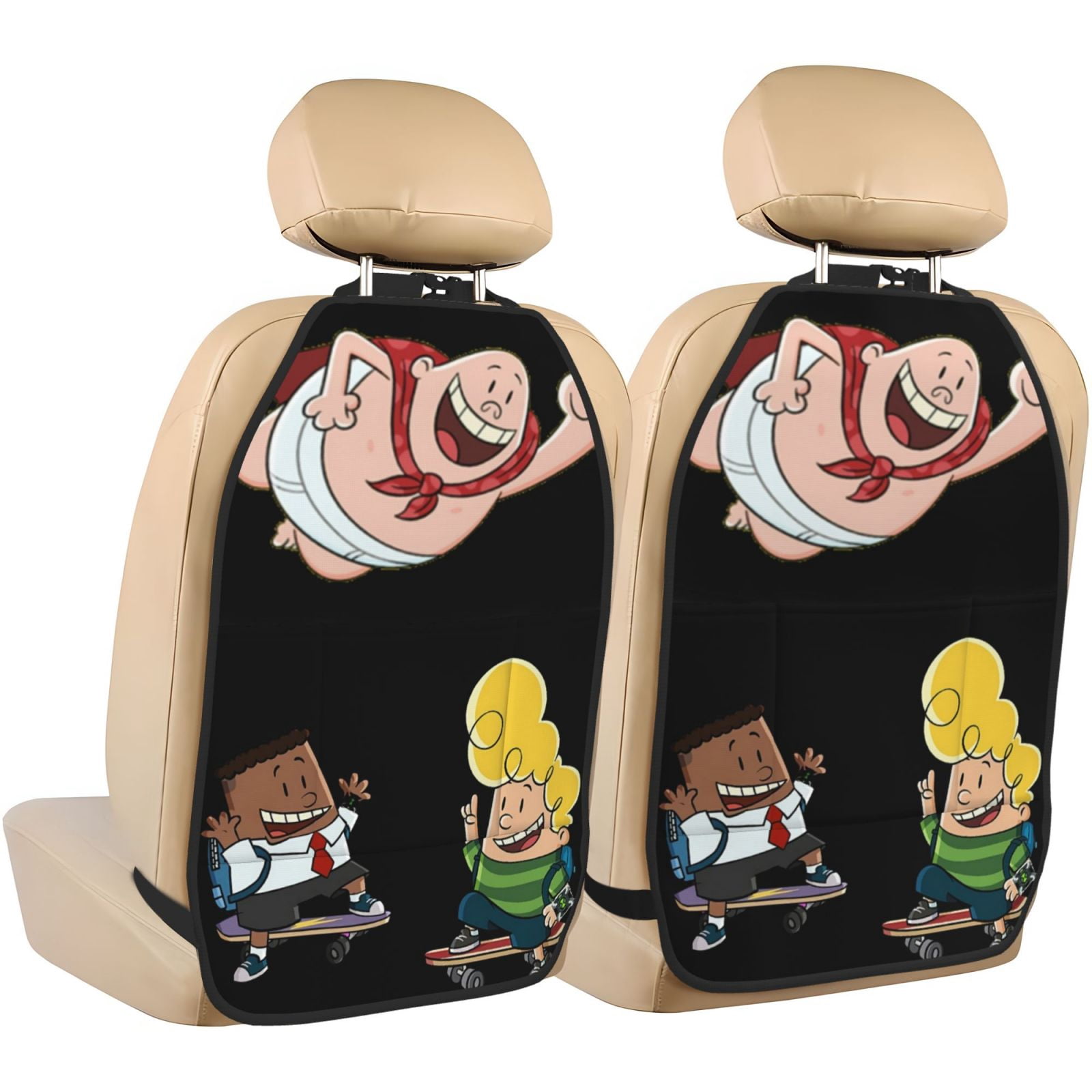 Captain Underpants Car Back Seat Organizer 2 Pack Anti-Kick Storage ...