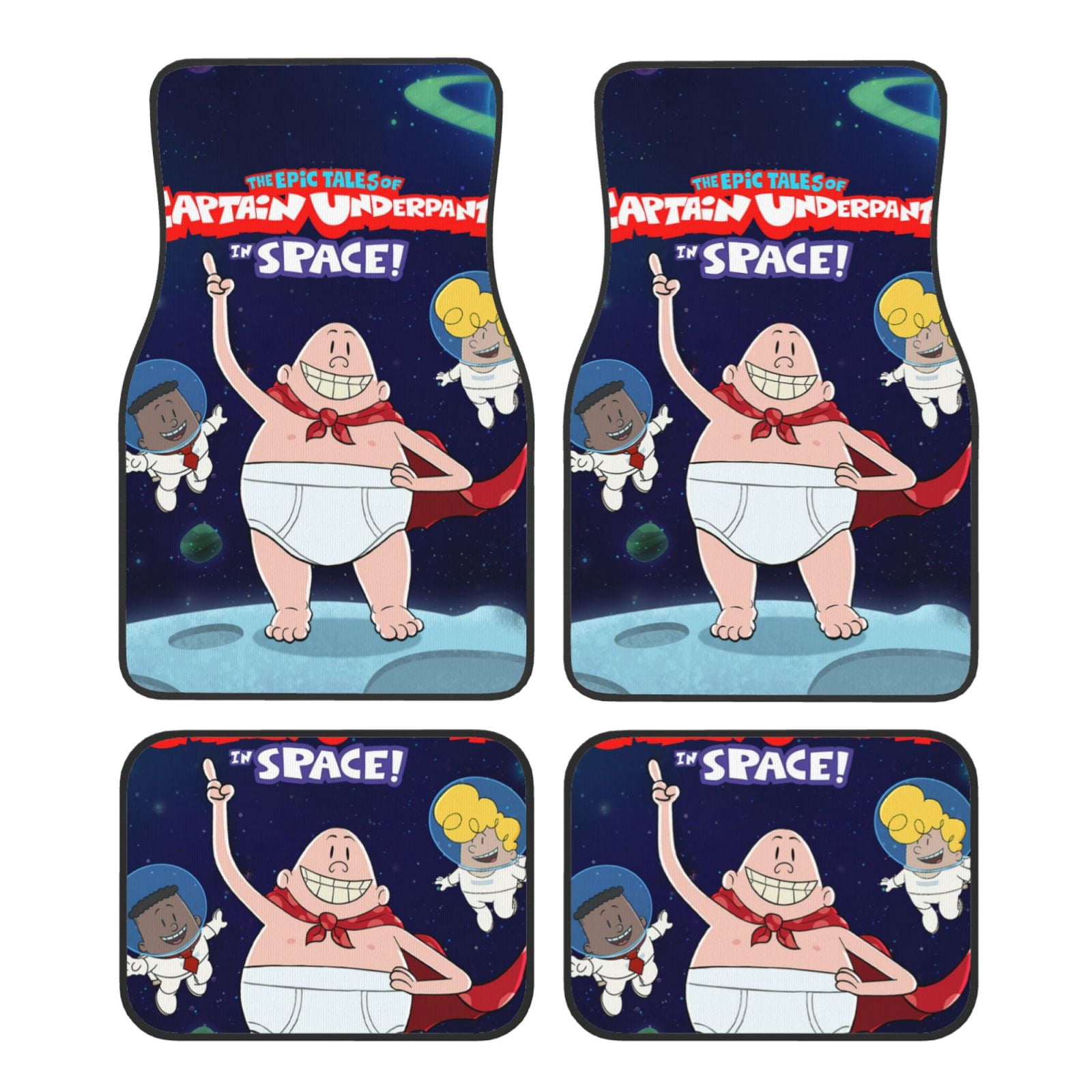Captain Underpants Car Floor Mats Set of 4, Anti-Skid Universal ...
