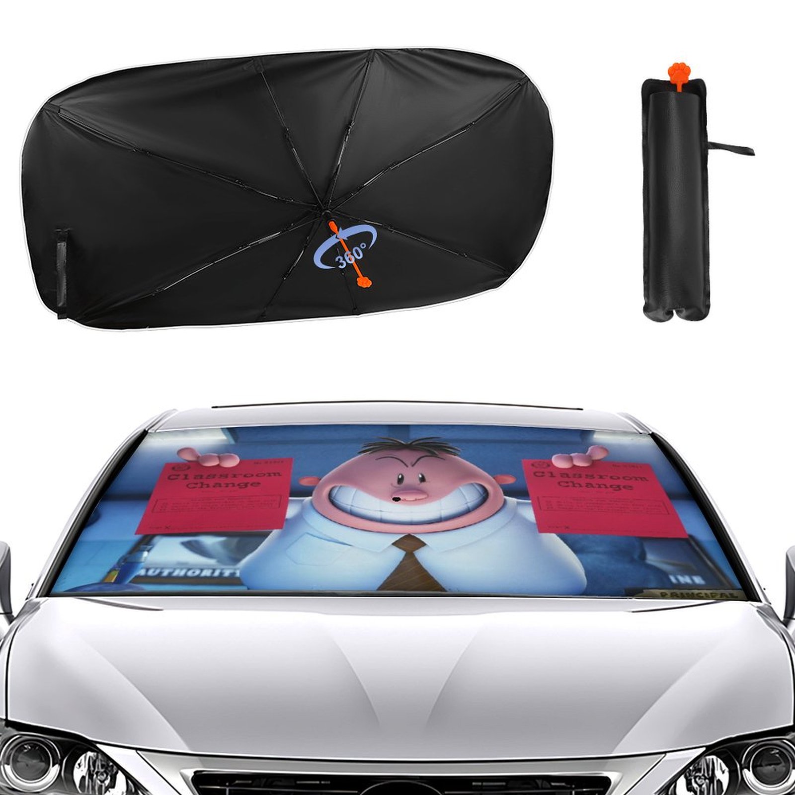 Captain Underpants Car Windshield Sun Shade Umbrella, Windshield Sun ...