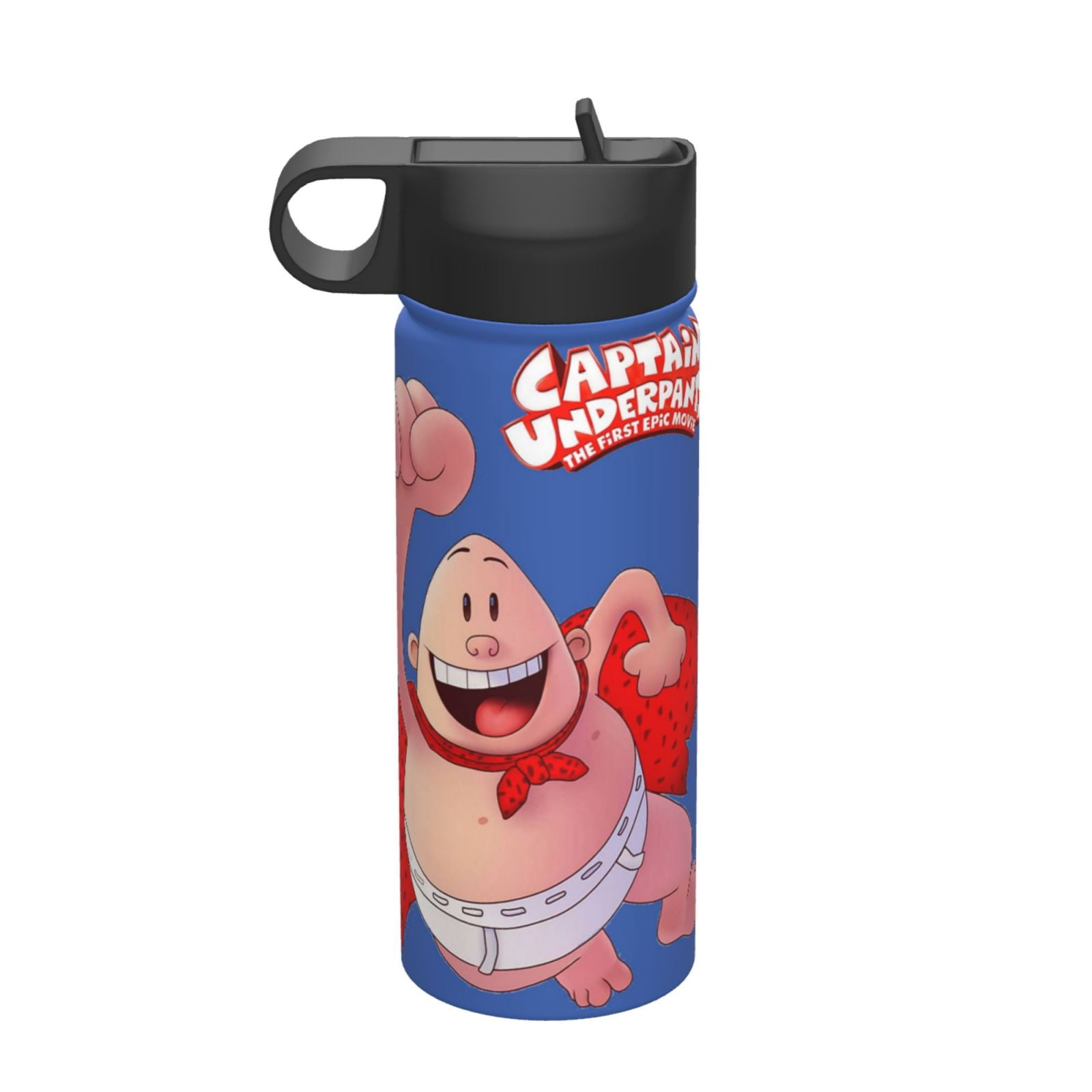 Captain Underpants Insulated Water Bottle, 18oz Vacuum Stainless Steel ...
