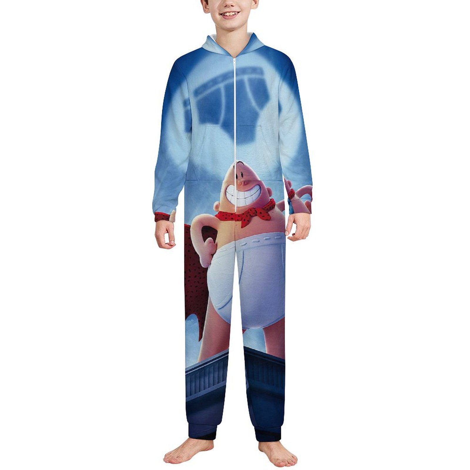 Captain Underpants Kids Union Suit One Piece Pajama Onesie Sleepwear ...