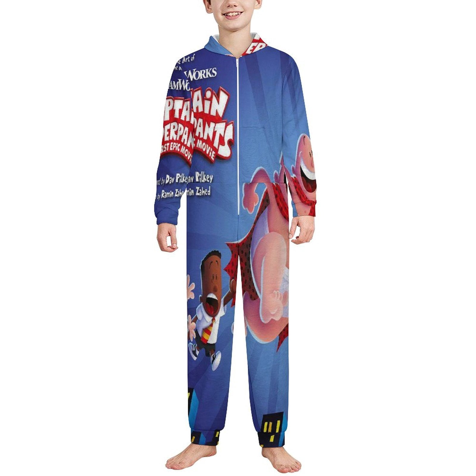 Captain Underpants Kids Union Suit One Piece Pajama Onesie Sleepwear ...