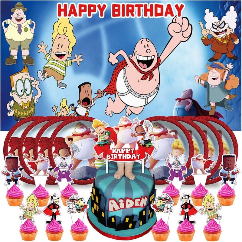 Captain Underpants Party Supplies Decor Plates Decorations Backdrop ...