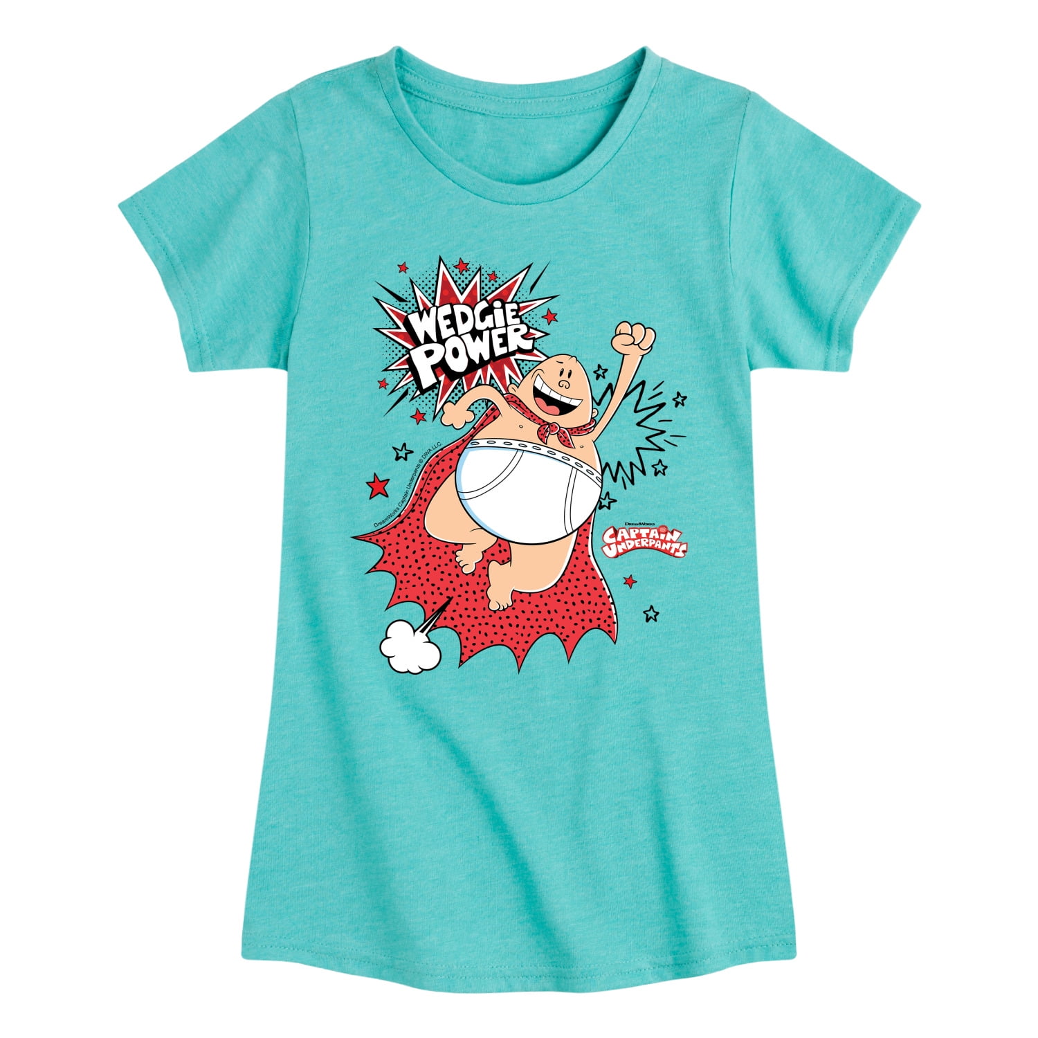 Captain Underpants - Wedgie Power - Toddler & Youth Girls Short Sleeve ...