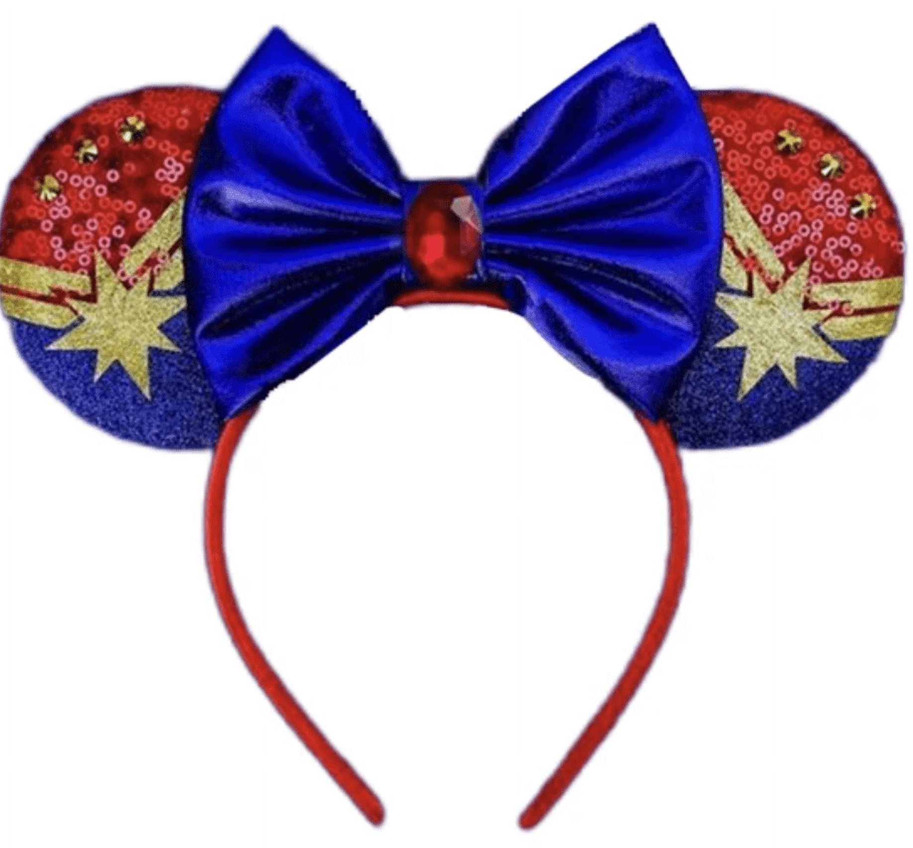 Captain Women Sequin Mickey Minnie Ears Headband / Minnie Inspired ...