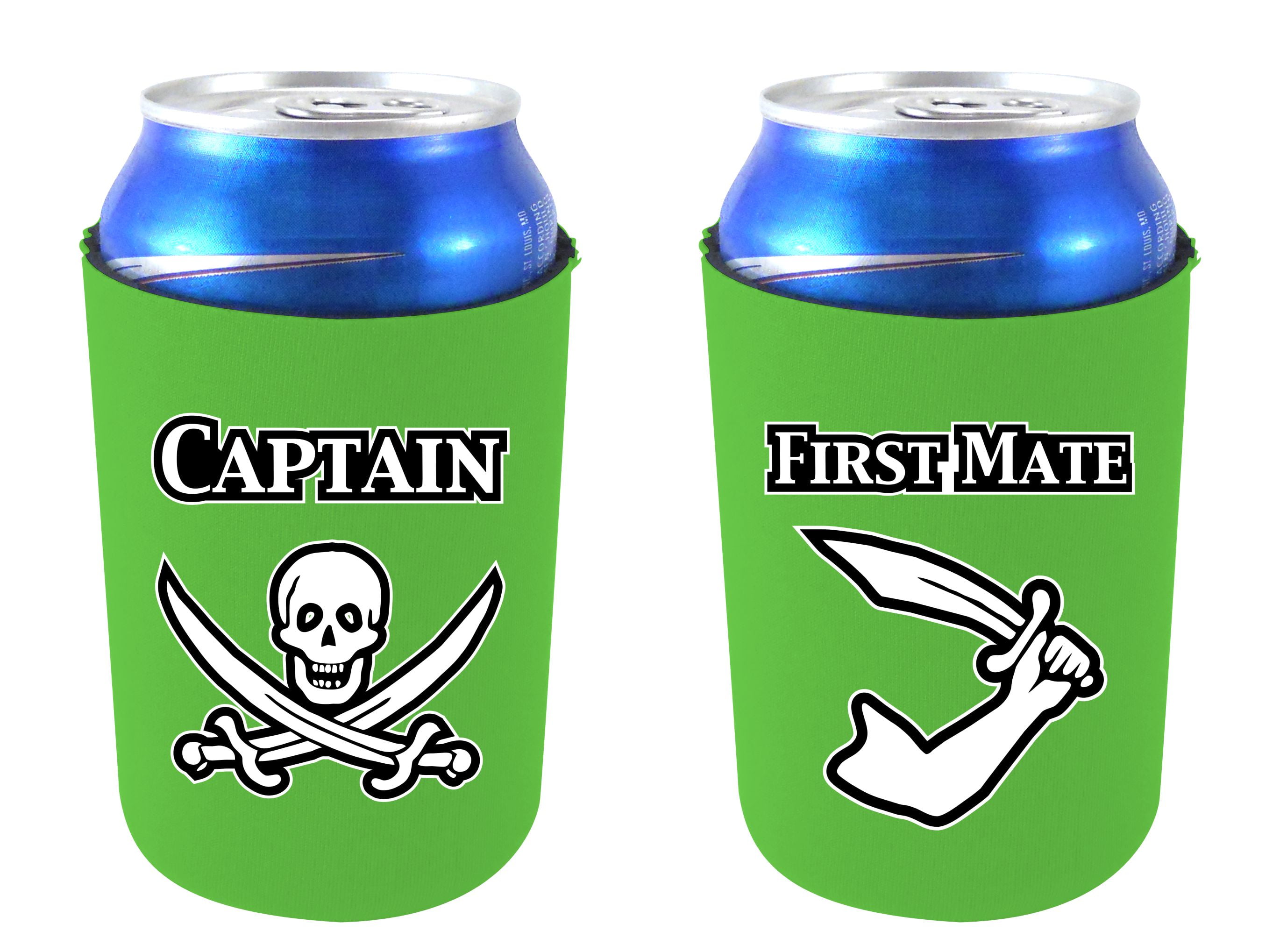 Captain and First Mate Can Coolie Set, (Bright Green) - Walmart ...
