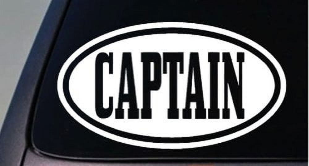 Captain sticker decal boating yacht ship cruise team soldier 6" *C226 ...