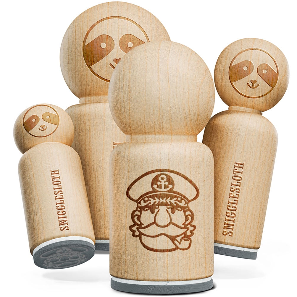 Captain with Hat and Pipe Rubber Stamp for Stamping Crafting Planners ...