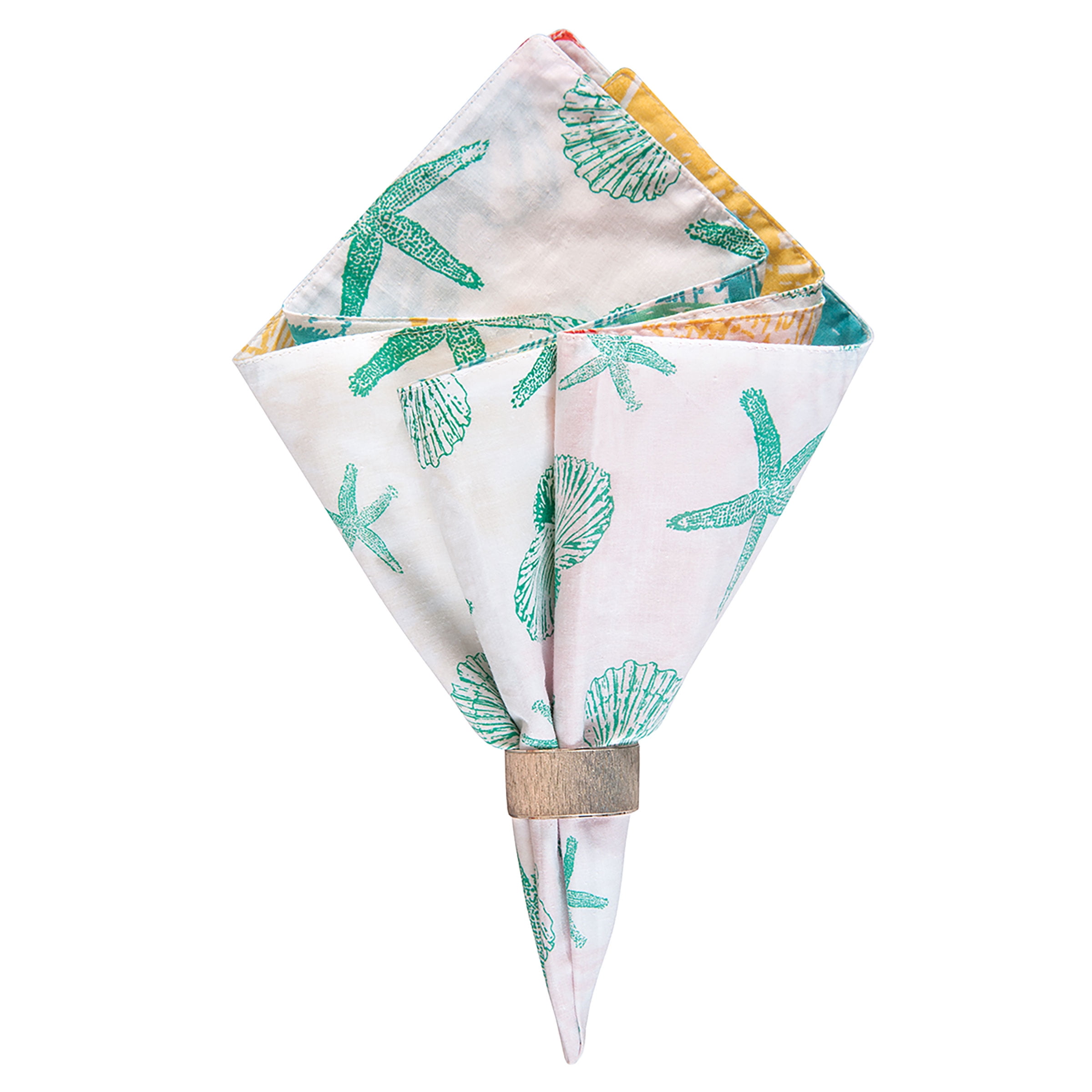 Captiva Island Bright Shell Reversible Cotton Single Napkin - Walmart.com