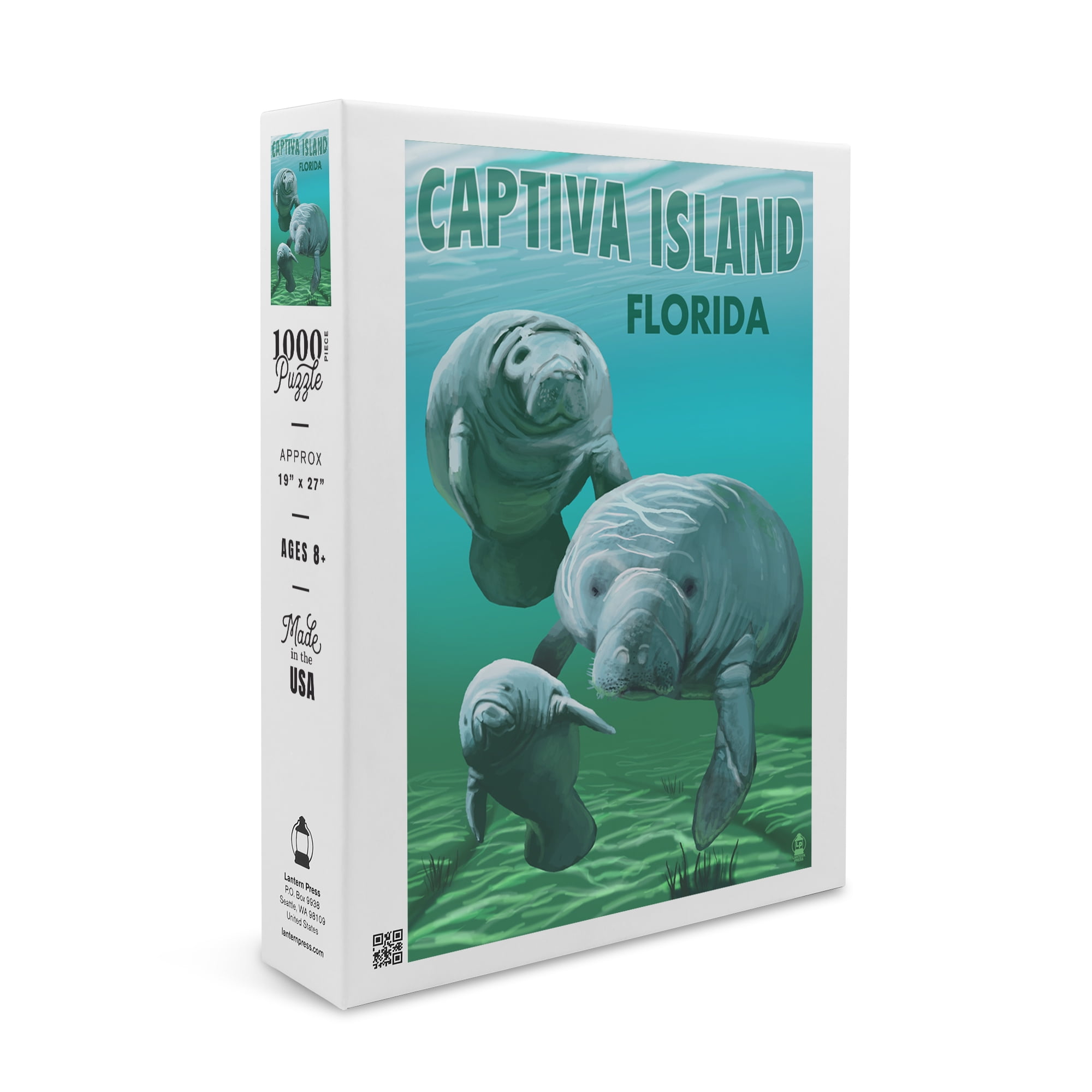 Captiva Island, Florida, Manatees (1000 Piece Puzzle, Size 19x27 ...