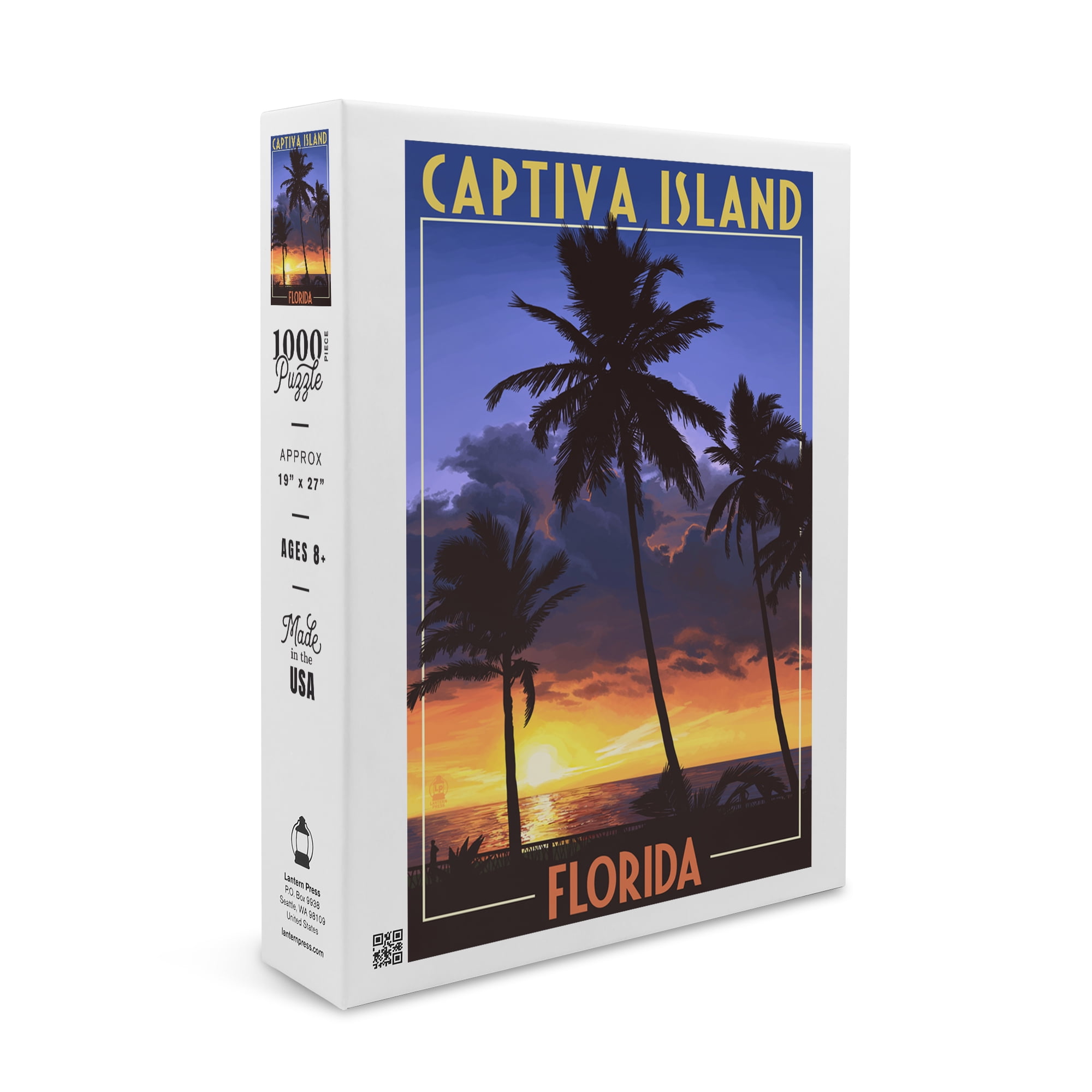 Captiva Island, Florida, Palms and Sunset (1000 Piece Puzzle, Size ...