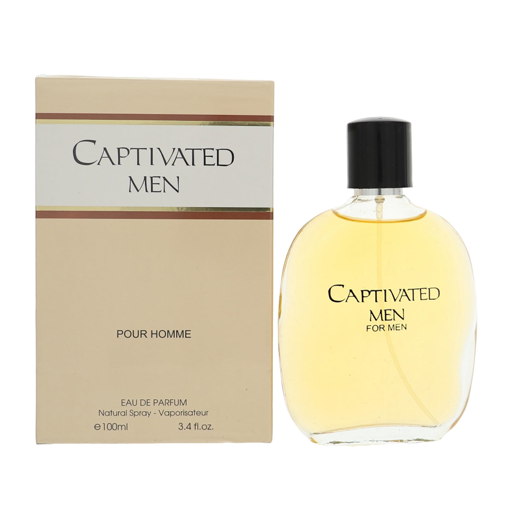 Captivated Men 3.4 Eau De Parfum Spray by Fragrance Couture Box for Men ...