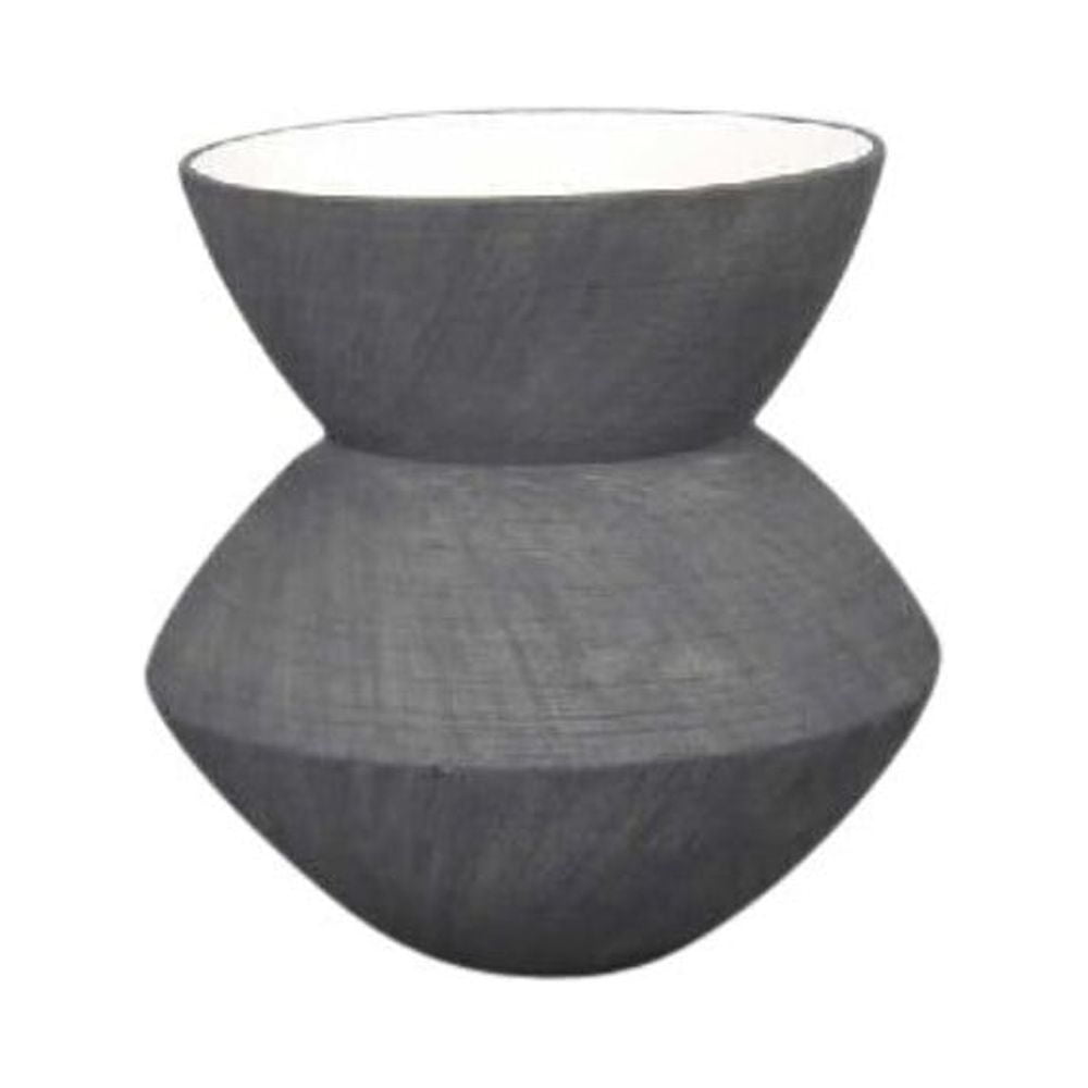 Captivating Ceramic Angular Scratch Vase, Dark Gray - Walmart.com