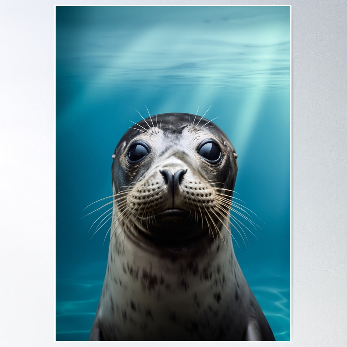 Captivating Close-Up Of A Cute Seal'S Face Against Clear Ocean Waters ...