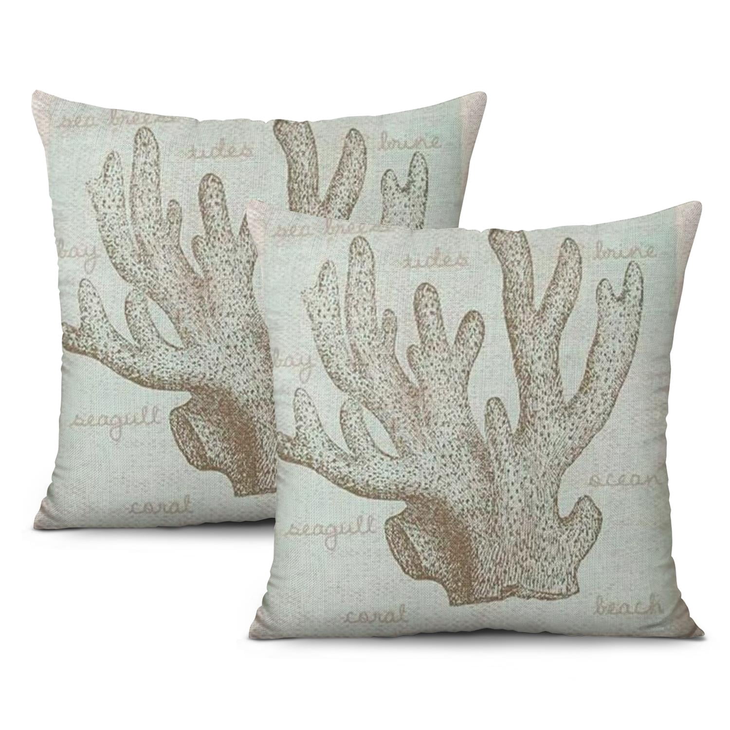 Captivating Coastal Elegance: Set of 2, 18x18 inch Nautical Throw ...
