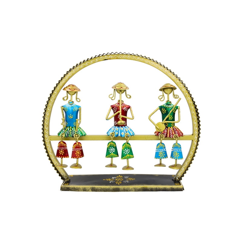 Captivating Iron Musical Figures Display – Showcases Three Stylized ...