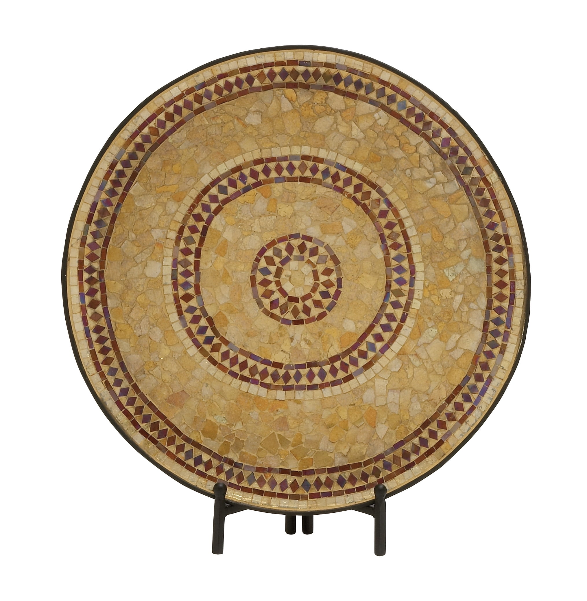 Captivating Metal Mosaic Platter With Easel - Walmart.com